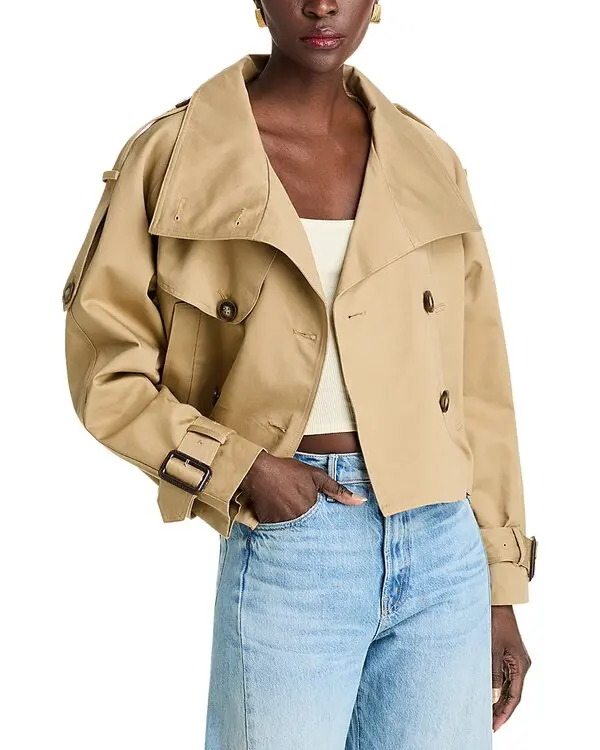 Aqua Crop Trench Coat