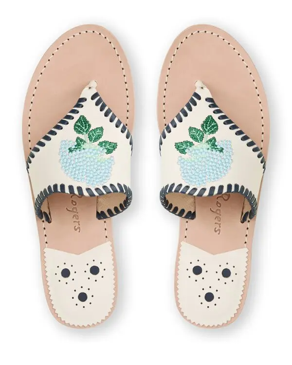 Jack Rogers Hydrangea Sandals - Ivory Multi