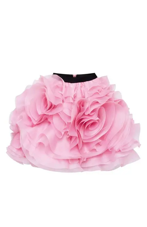 MILLA Organza Floral Mini Skirt - Pink