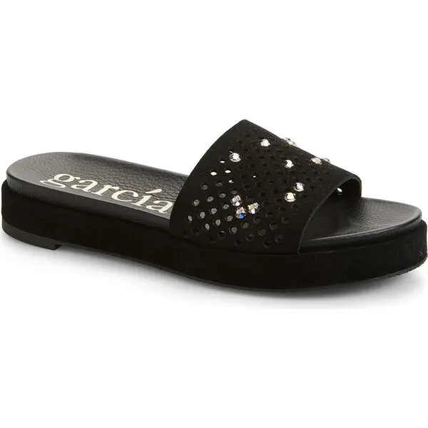 PEDRO GARCIA Umita Suede Sandals - Black Castoro