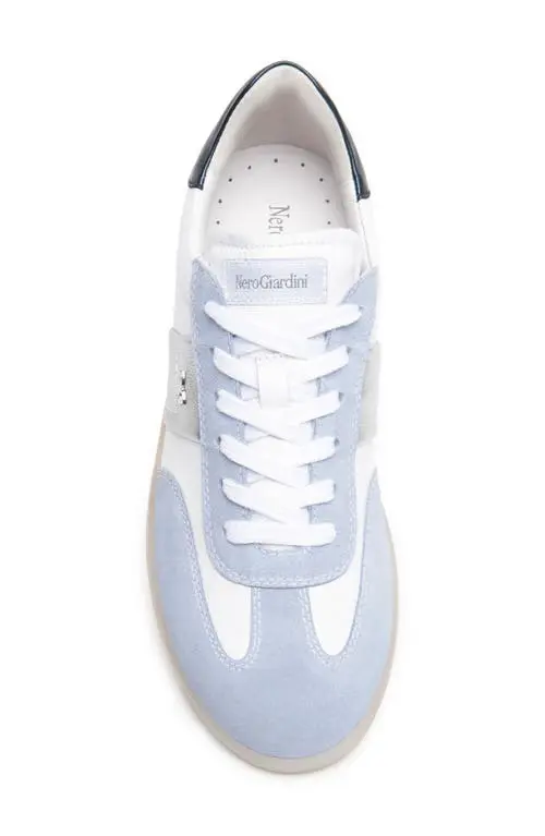 NEROGIARDINI Low Top Sneaker - White/ Blue
