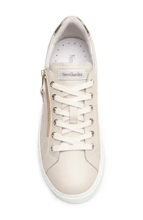 NEROGIARDINI Side Zip Sneakers - Beige