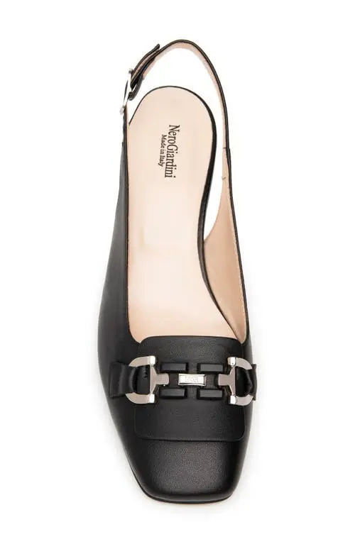 NEROGIARDINI Slingback Bit Loafer Pumps - Black