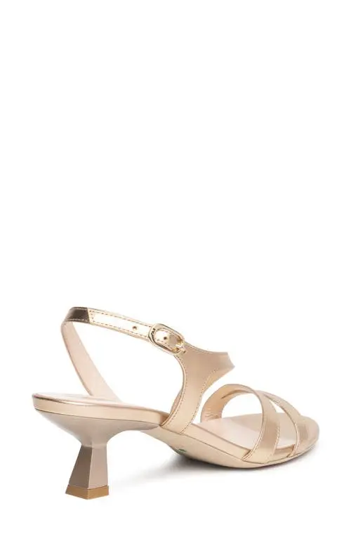 NEROGIARDINI Slingback Kitten Heel Sandal - Gold