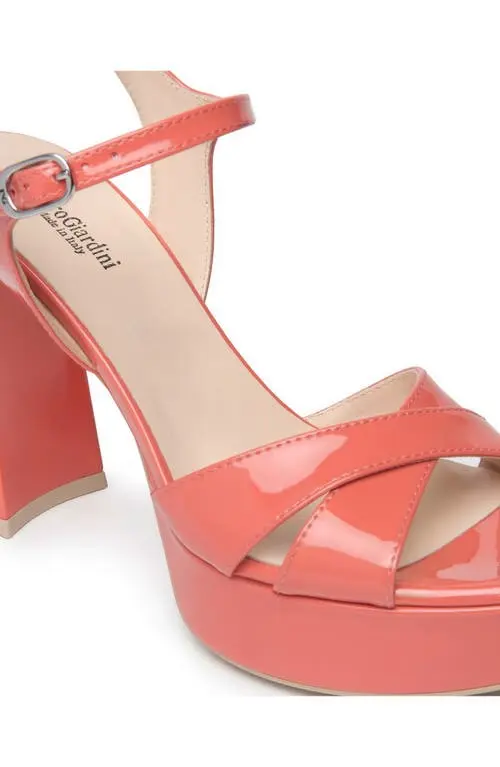 NEROGIARDINI Ankle Strap Platform Sandal - Poppy