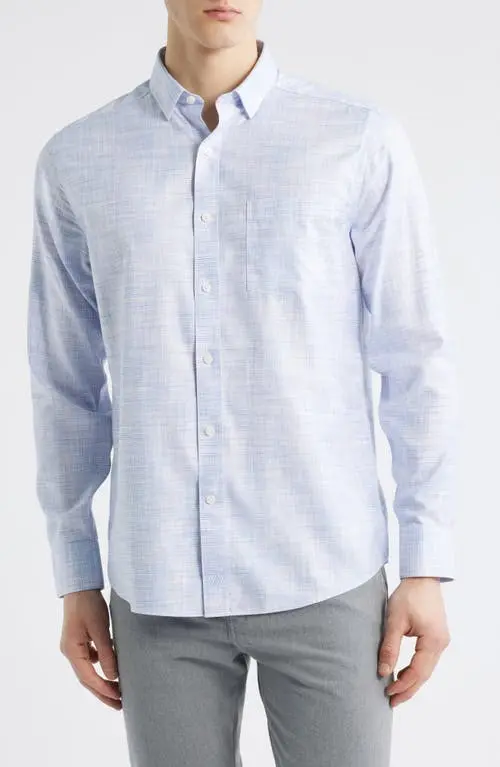 Johnston & Murphy Cross Hatch Cotton Dobby Button-up Shirt