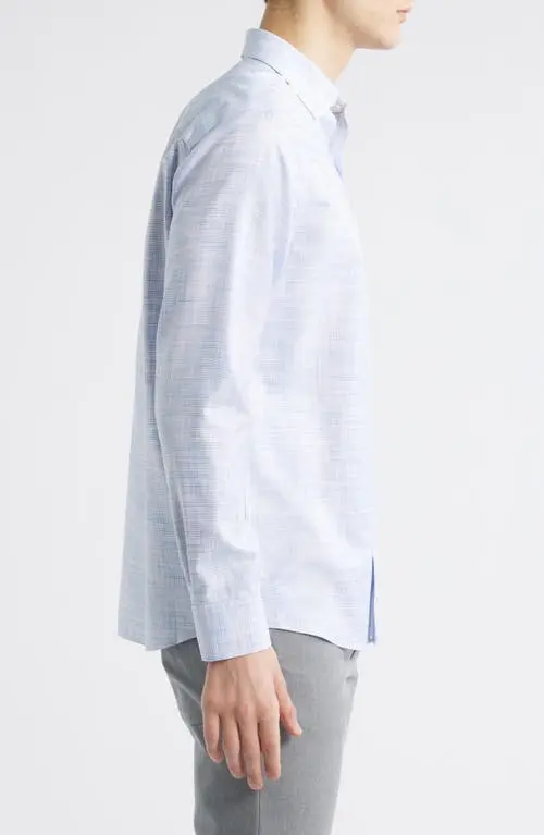 Johnston & Murphy Cross Hatch Cotton Dobby Button-up Shirt