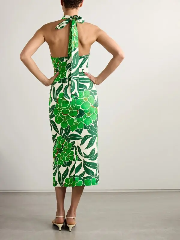 Cara Cara Perla Printed Linen Midi Dress