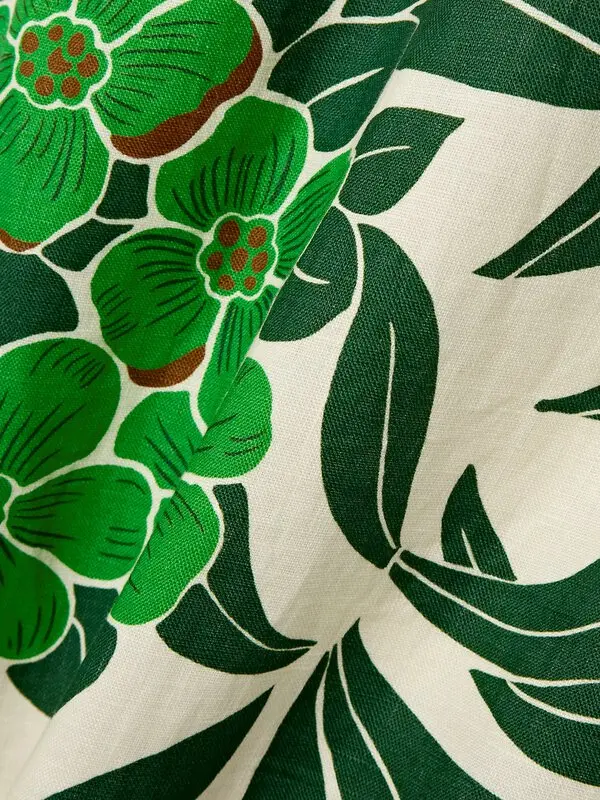 Cara Cara Perla Printed Linen Midi Dress