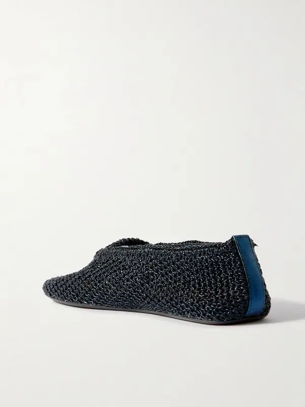 Alaïa Metallic Crocheted Ballet Flats