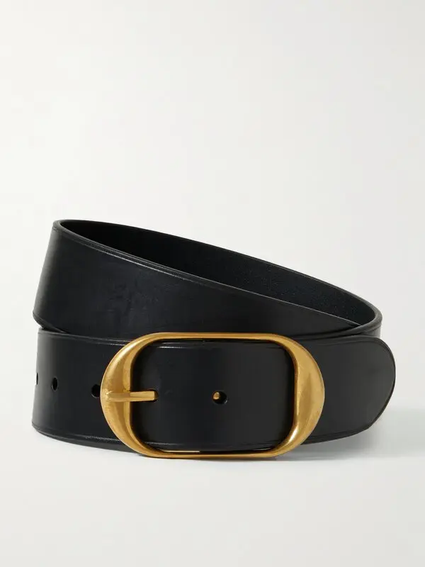 NILI LOTAN Leather Belt - Black