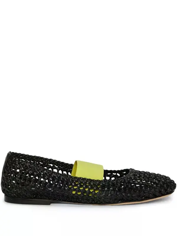 MSGM Leather Ballerina Flats