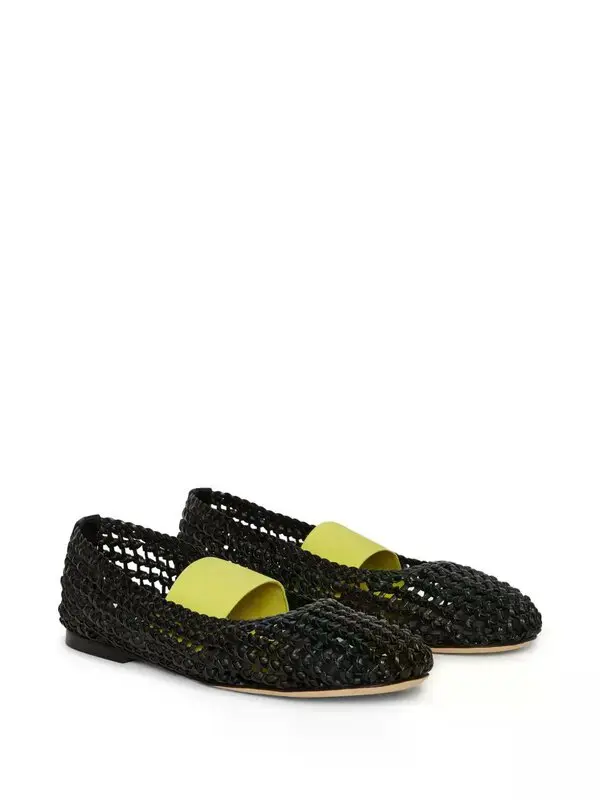 MSGM Leather Ballerina Flats