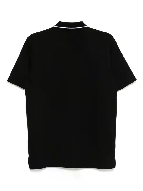 MUSIUM DIV. Embroidered Polo Shirt - Black
