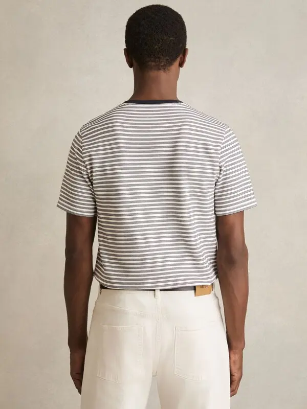 REISS June Heavyweight Striped T-shirt
