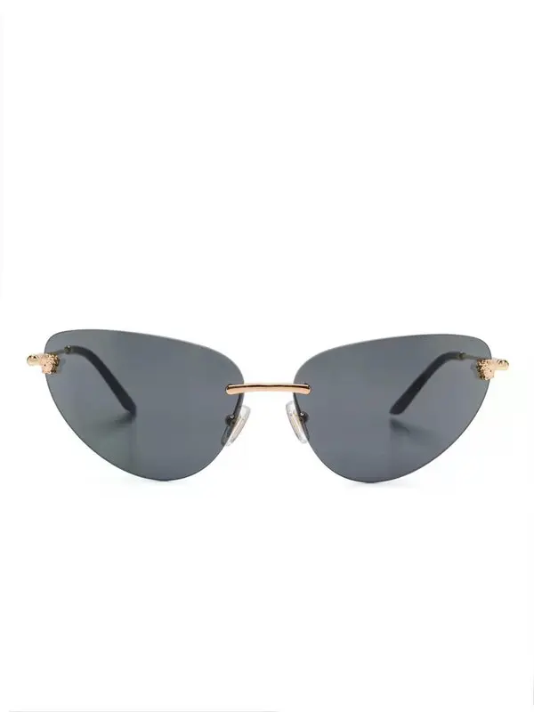 Versace Geometric-frame Sunglasses - Gold