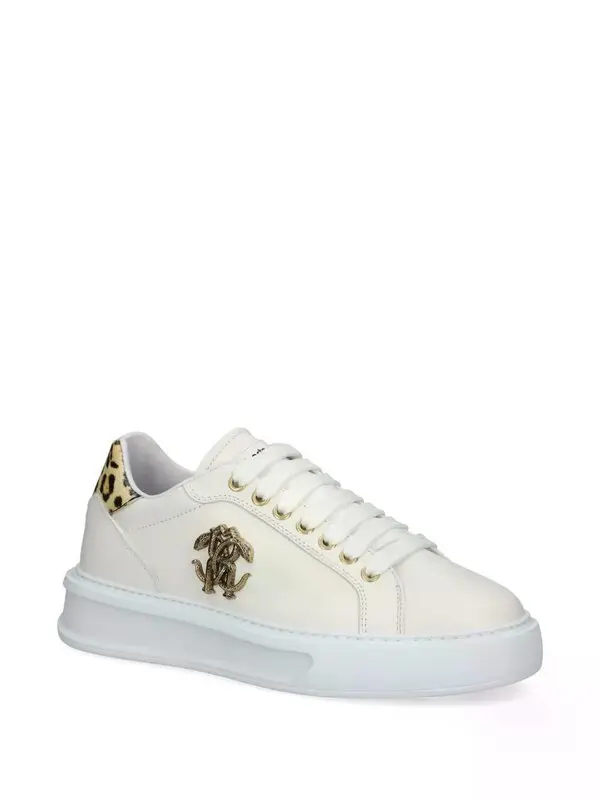Roberto Cavalli Leather Sneakers - Neutrals