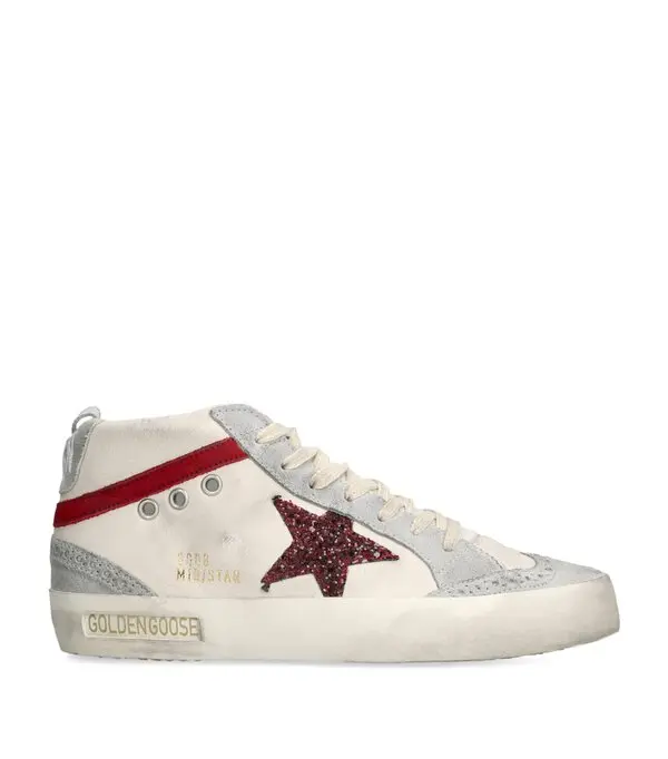 GOLDEN GOOSE Leather Mid Star Low-top Sneakers
