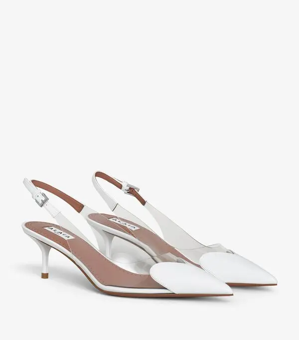 Alaïa Coeur Slingback Pumps 55 - White