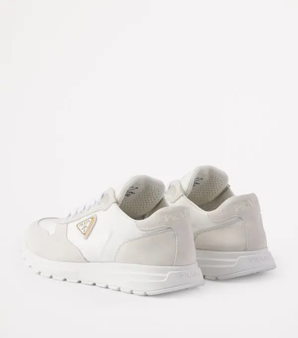 Prada Re-nylon And Suede Prax 2.0 Low-top Sneakers - White
