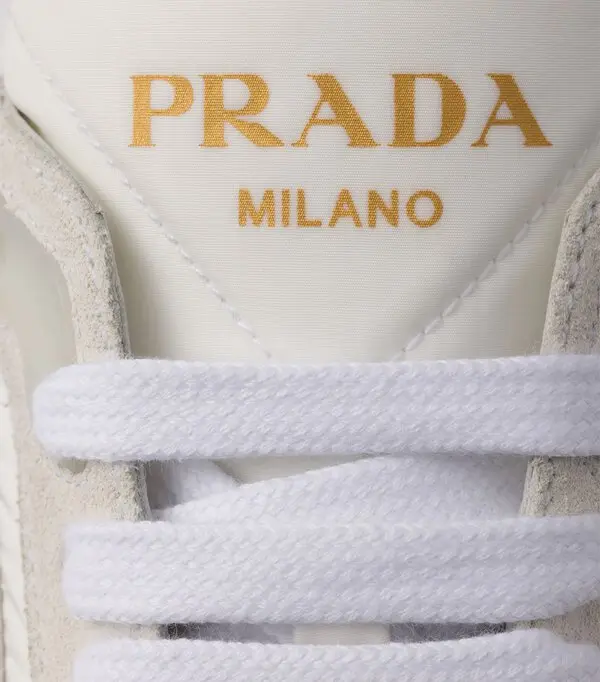 Prada Re-nylon And Suede Prax 2.0 Low-top Sneakers - White