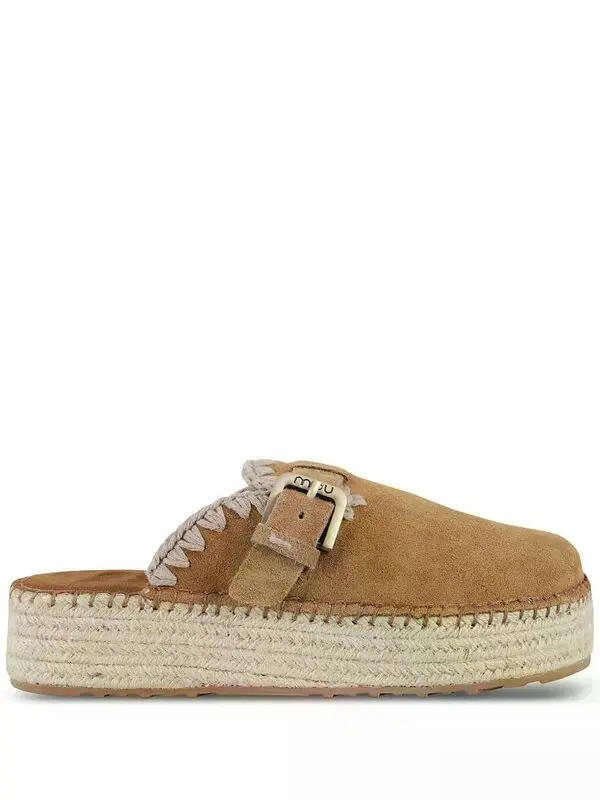 Mou Leather Slippers - Neutrals