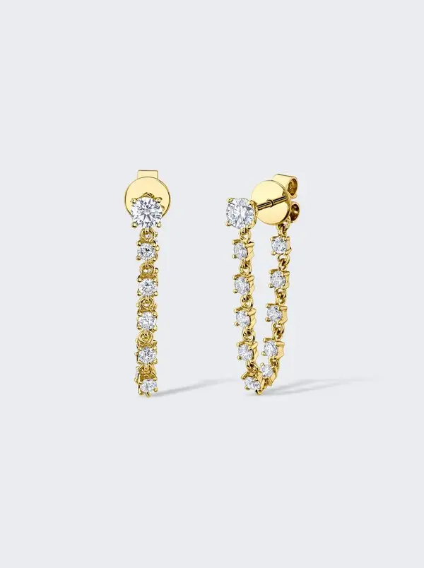 ANITA KO Diamond Loop Earrings - 18k Yellow Gold