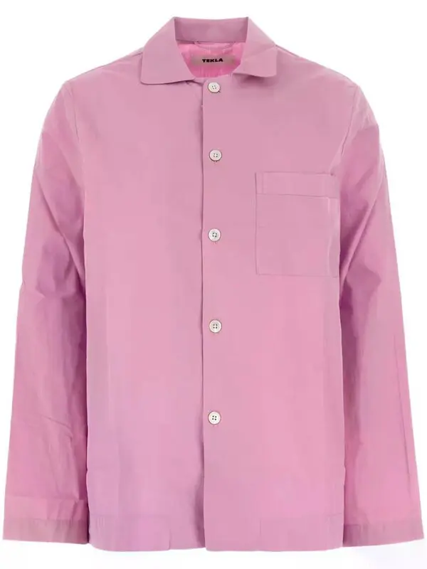 TEKLA Poplin Pyjama Top - Pink