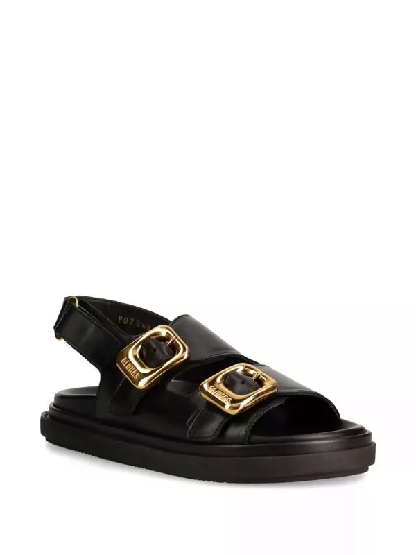 ALOHAS Double-buckle Sandals - Black
