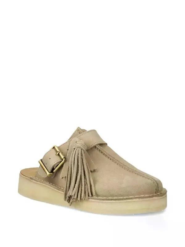 Clarks Trek Mule Suede Slippers - Neutrals