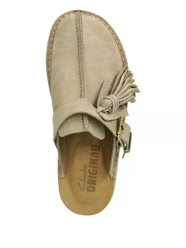 Clarks Trek Mule Suede Slippers - Neutrals