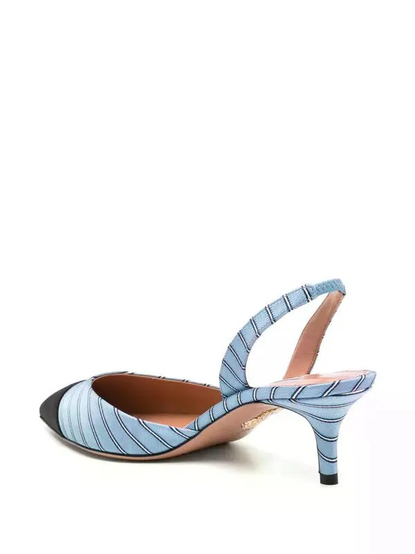 AQUAZZURA Stripe Slingback Pumps