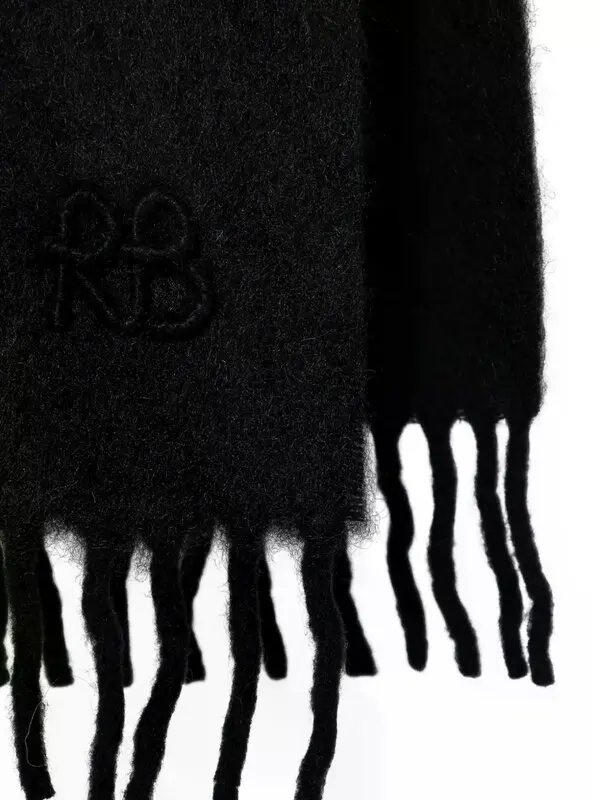 Ruslan Baginskiy Logo-embroidered Scarf - Black