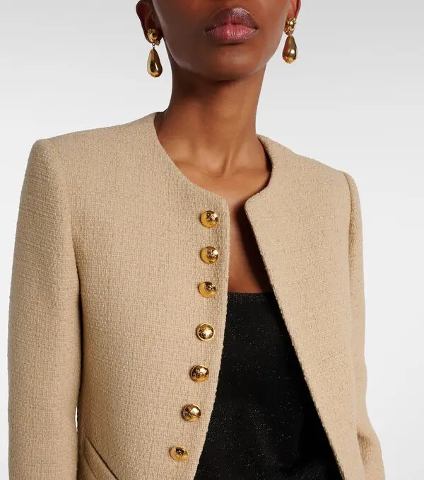 NILI LOTAN Patti Cotton-blend Jacket - Green