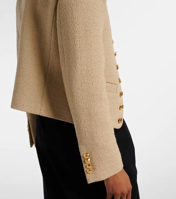 NILI LOTAN Patti Cotton-blend Jacket - Green