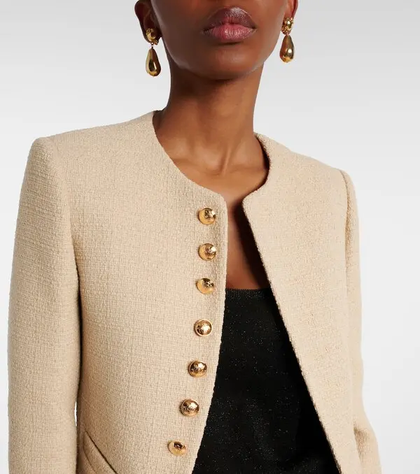 NILI LOTAN Patti Cotton-blend Jacket - Green