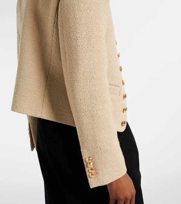 NILI LOTAN Patti Cotton-blend Jacket - Green