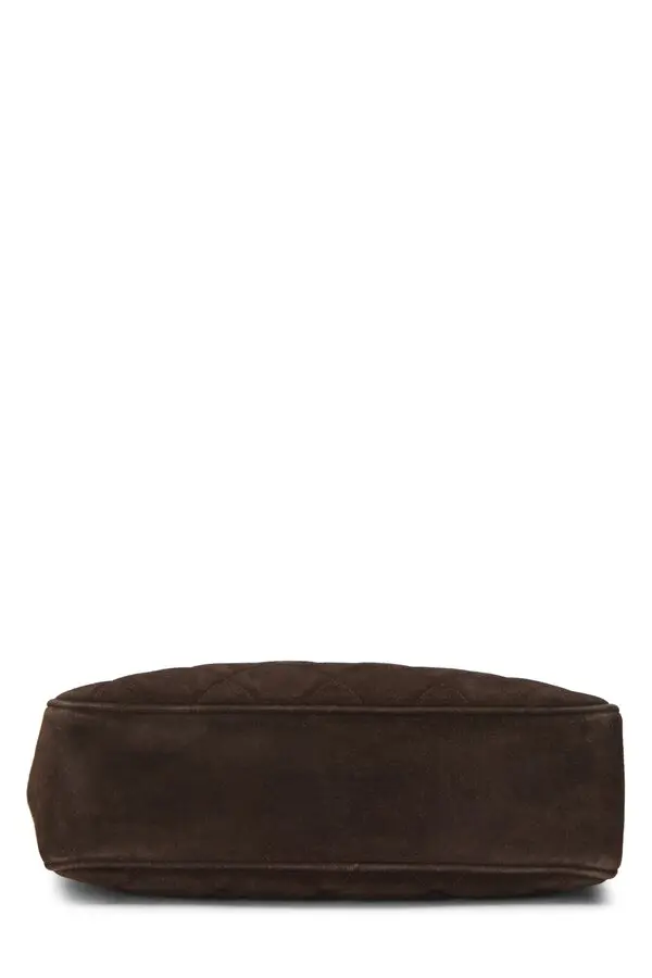 Chanel Quilted Suede Turnlock Tote