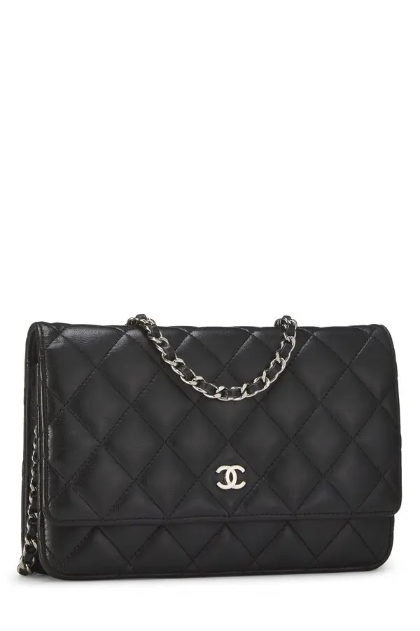 Chanel Calfskin Classic Quilted Wallet On Chain