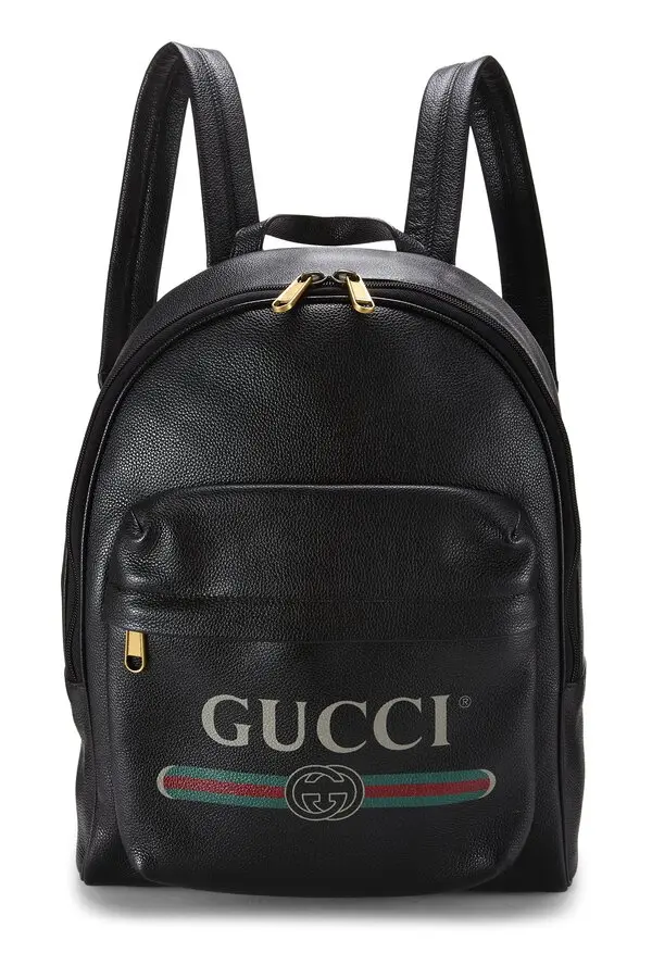 Gucci Leather Backpack - Black