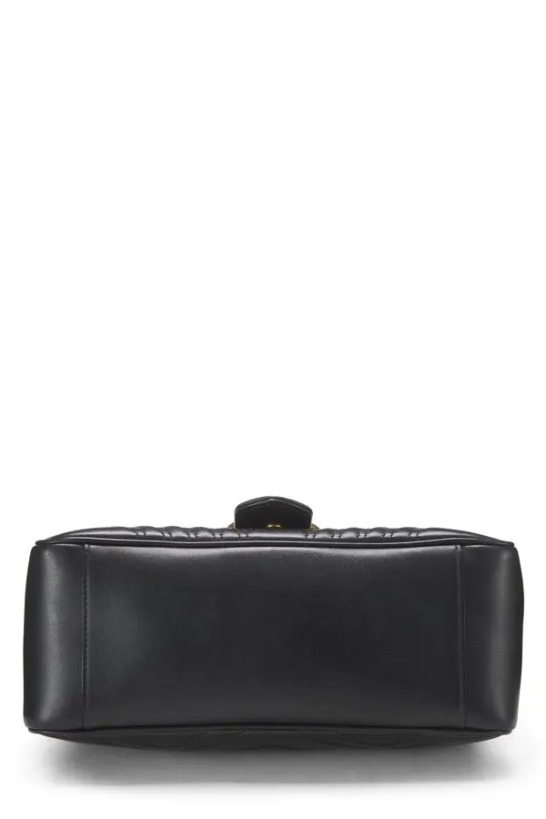 Gucci Leather Gg Marmont Top Handle Flap Bag