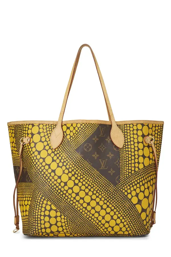 LOUIS VUITTON Yayoi Kusama X Monogram Dots Infinity Neverfull Tote - Yellow