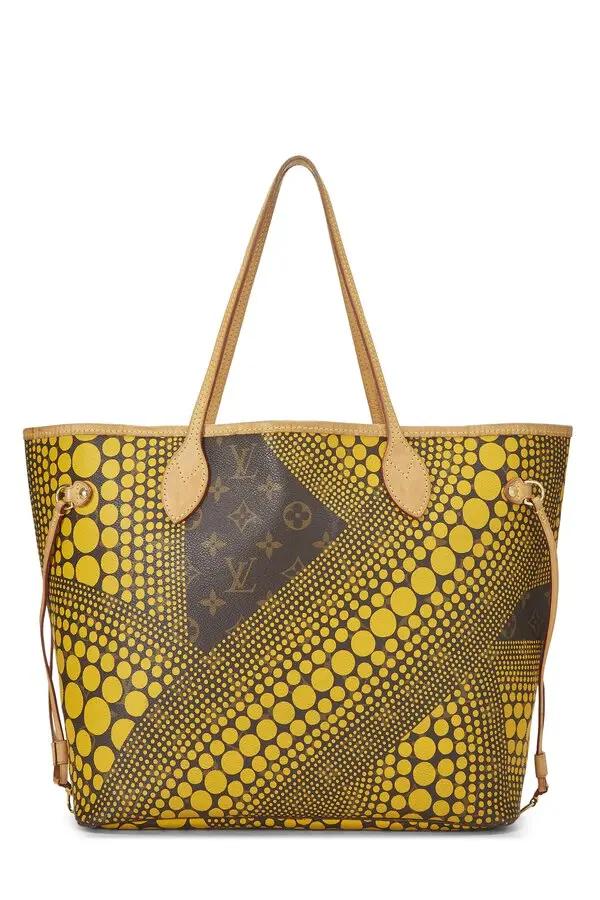 LOUIS VUITTON Yayoi Kusama X Monogram Dots Infinity Neverfull Tote - Yellow