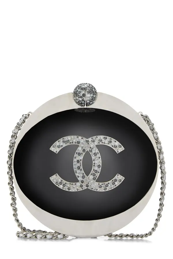 Chanel Crystal Resin Evening Minaudiere - Black