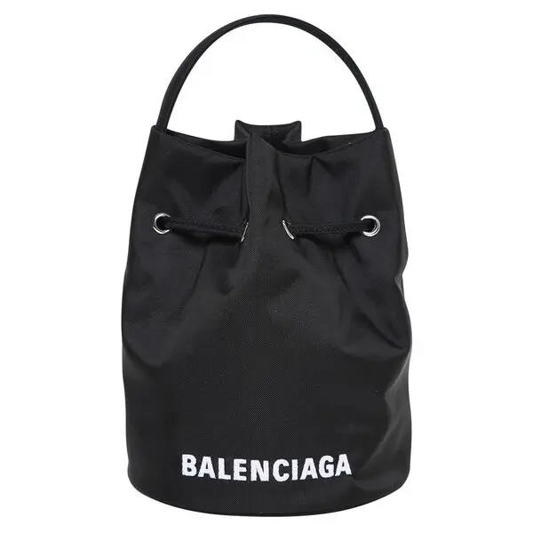 Balenciaga Wheel Drawstring Xs Bucket Bag - Black