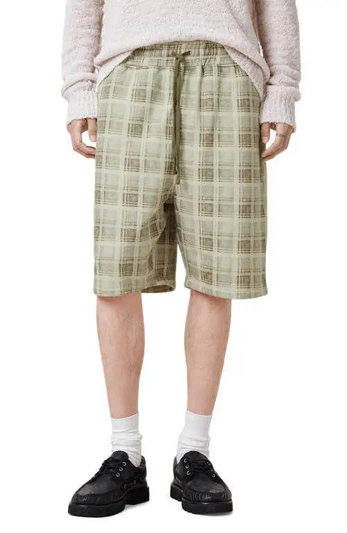 ALLSAINTS Benji Plaid Sweat Shorts