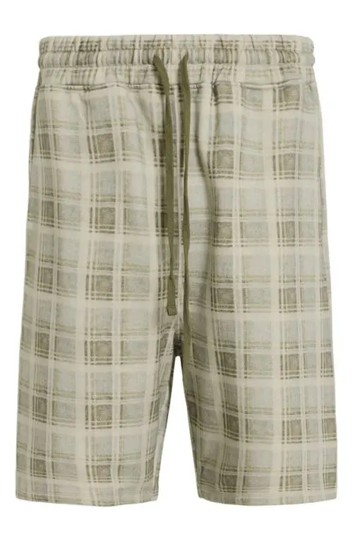 ALLSAINTS Benji Plaid Sweat Shorts