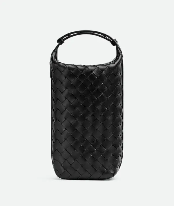 Bottega Veneta Intrecciato Vertical Wallace - Black