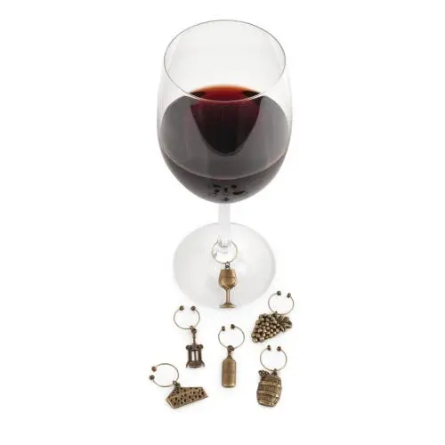 TWINE Vineyard Wine Charms Set Of 6