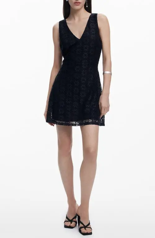 Desigual Floral Lace Mini Dress